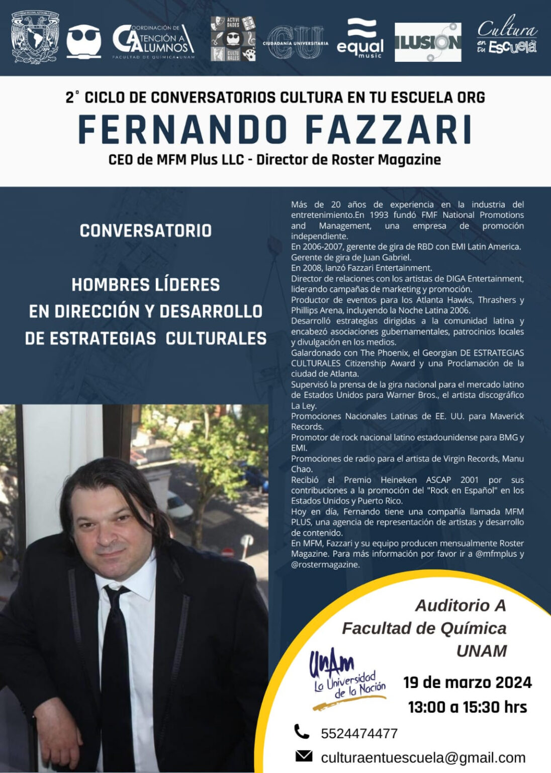 Fernando Fazzari (MFM+) Presentará Ponencia en UNAM sobre Gestión ...